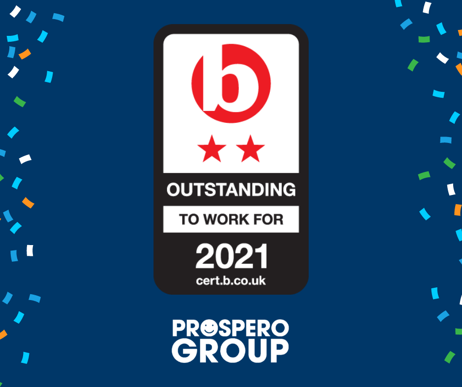 Prospero rated ‘Outstanding’ Company To Work For 2021