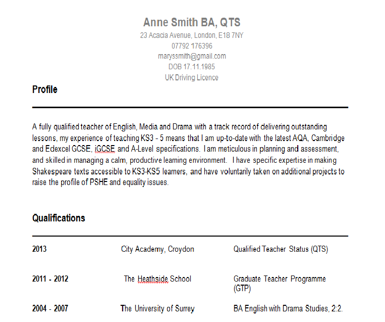 Top CV Writing Tips for Teachers, CV Advice